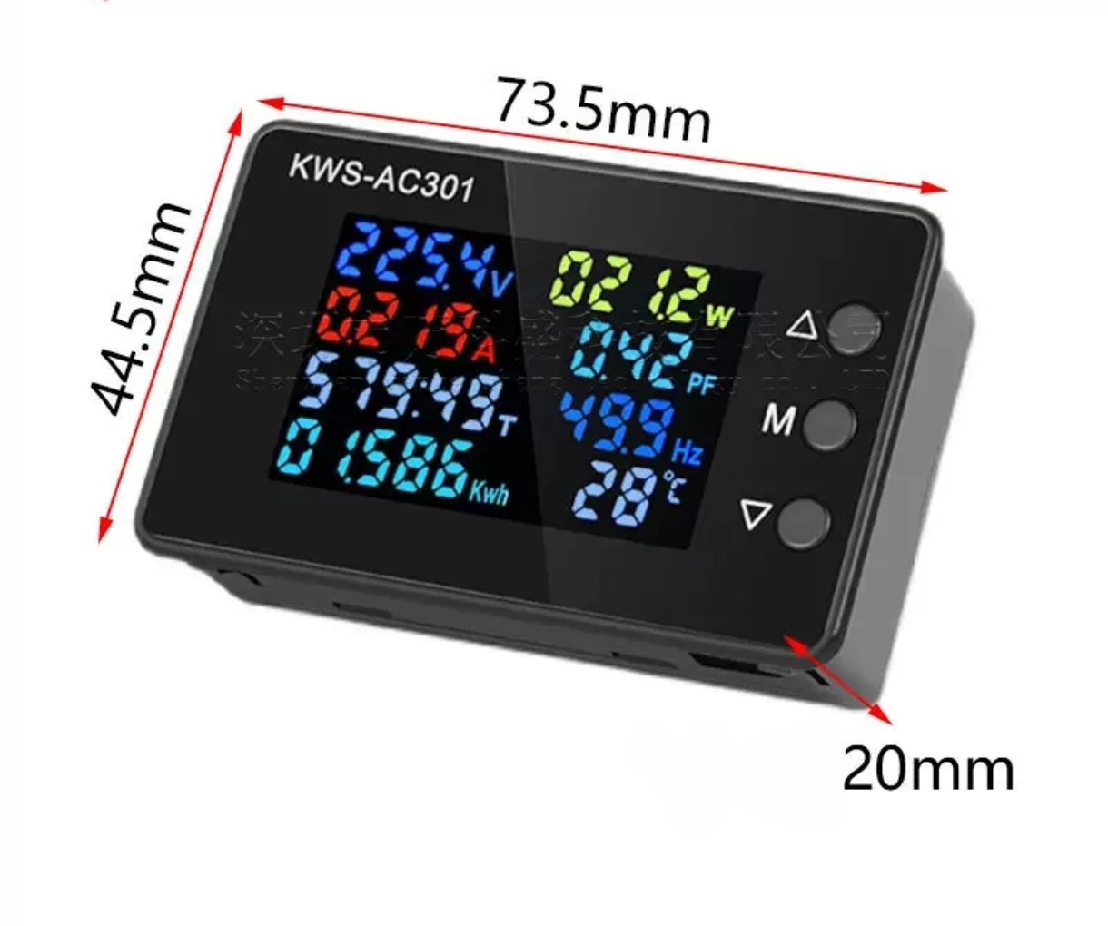 خرید مولتی فانکشن واتمتر و پاورمتر AC مدل KWS-AC301-20A | قیمت و مشخصات